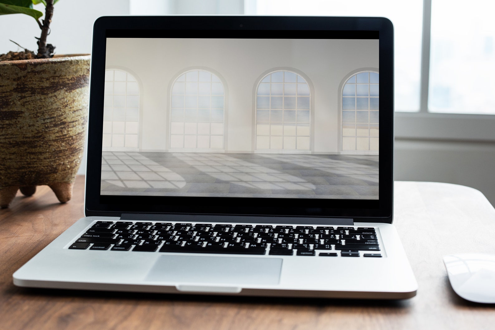 White Windows Virtual Background, Digital Zoom Background, Home Office ...