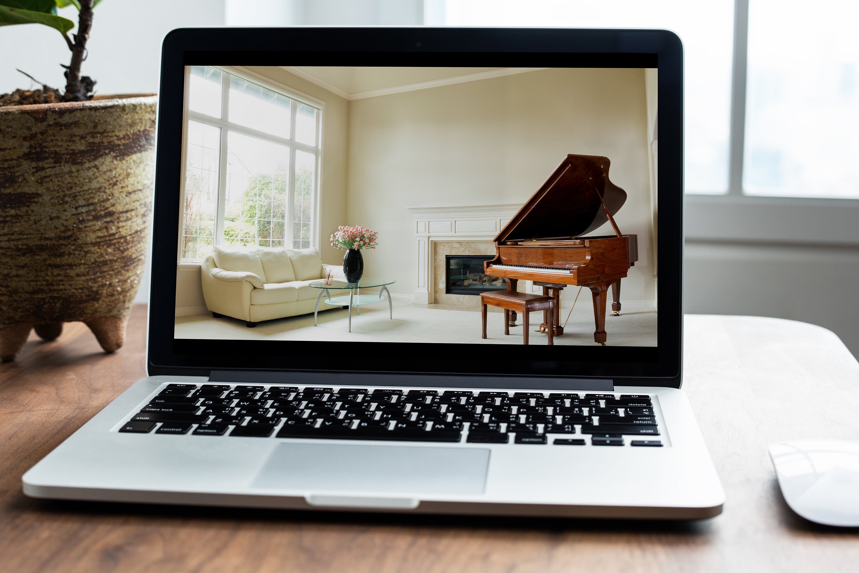 Realistic Home Zoom Background, Piano Zoom Meeting Virtual Background ...