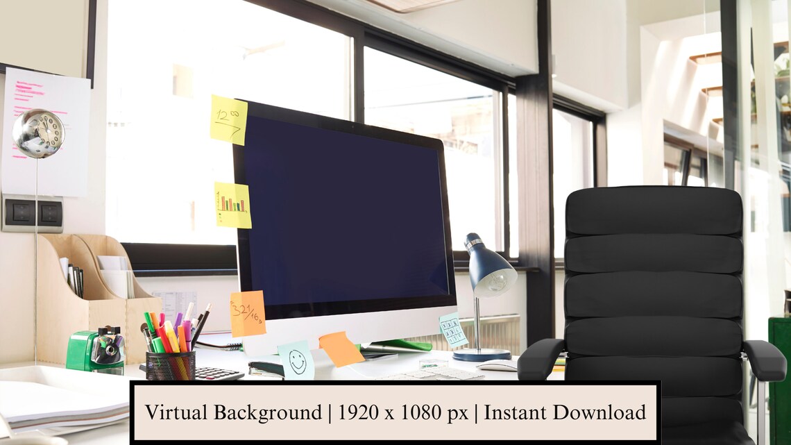 Home Office Virtual Background, Zoom Meeting Backdrop, Professional ...