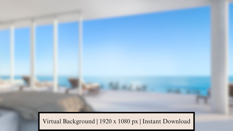 Virtual Zoom Background Window, Blurred Background Digital Download ...