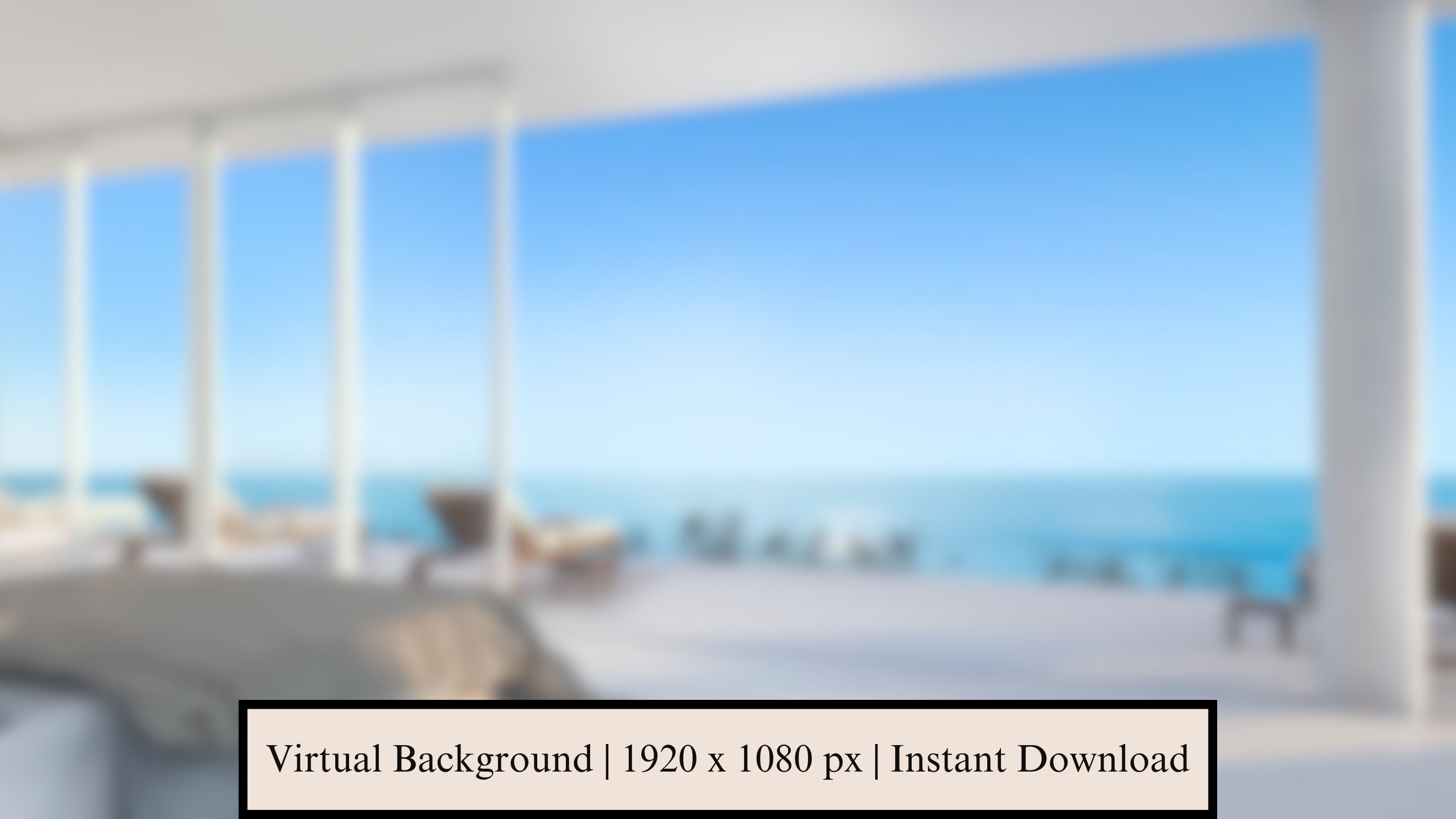 Virtual Zoom Background Window, Blurred Background Digital Download ...