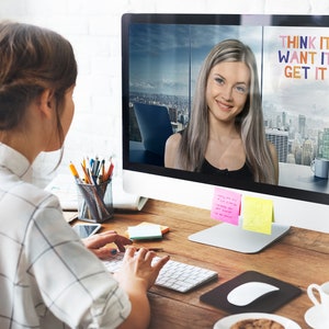 Motivational Zoom Background, Professional Skyline Office Backdrop ...