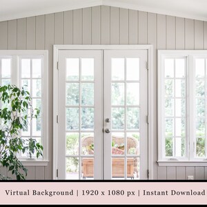 Bright White Windows Zoom Background for Video Calls, Home Office ...