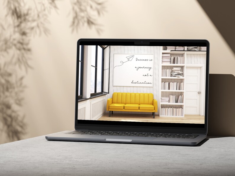 Positive Home Office Zoom Background, Success Quote Office Backdrop ...