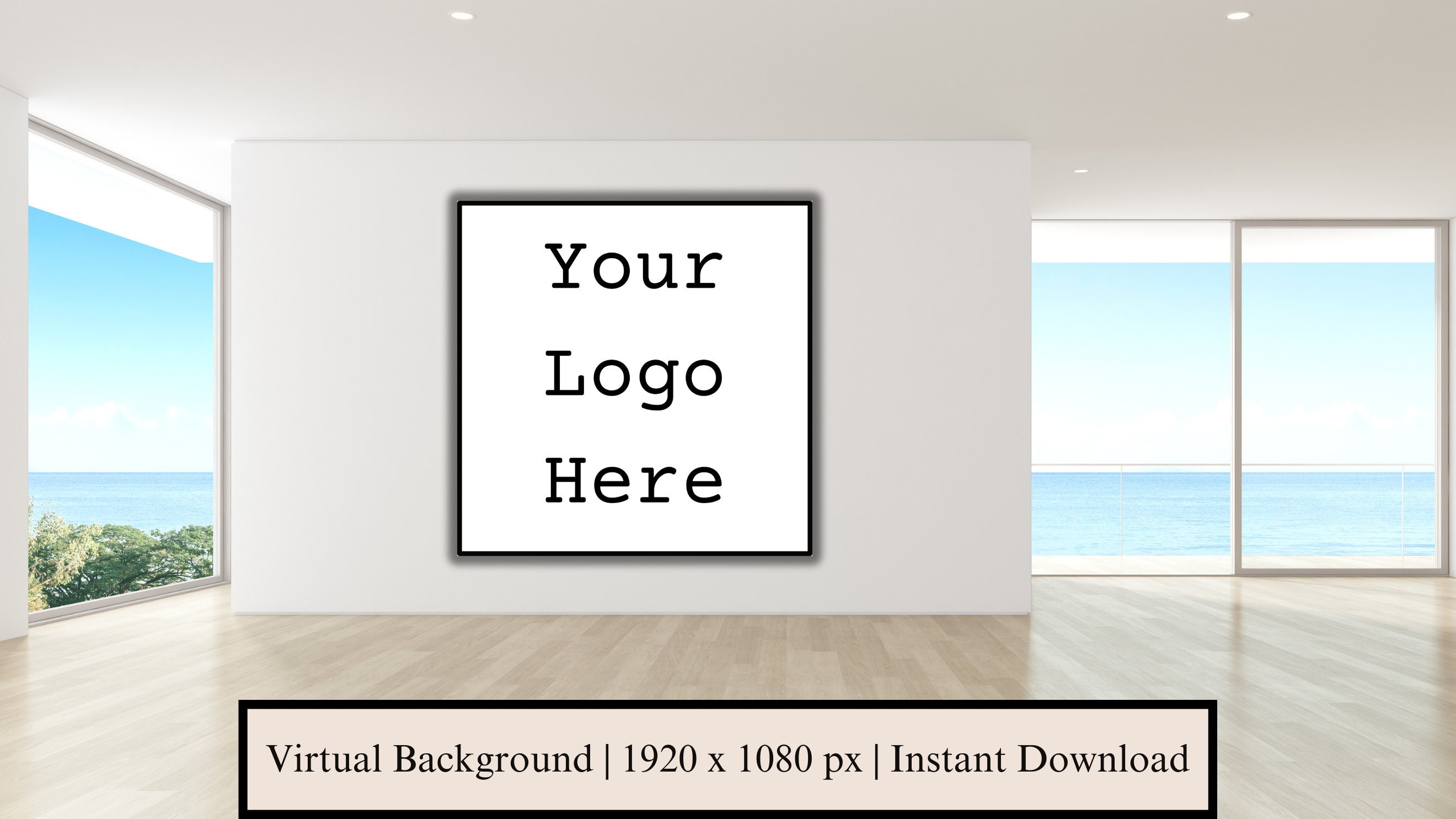 Custom Zoom Background Office Windows, Personalized Virtual Background ...
