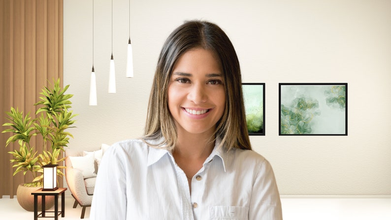 Minimalist Home Virtual Background, Bright Zoom Background for Online ...