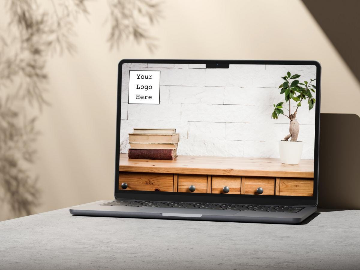 Custom Zoom Background With Logo, Work From Home Office Background ...