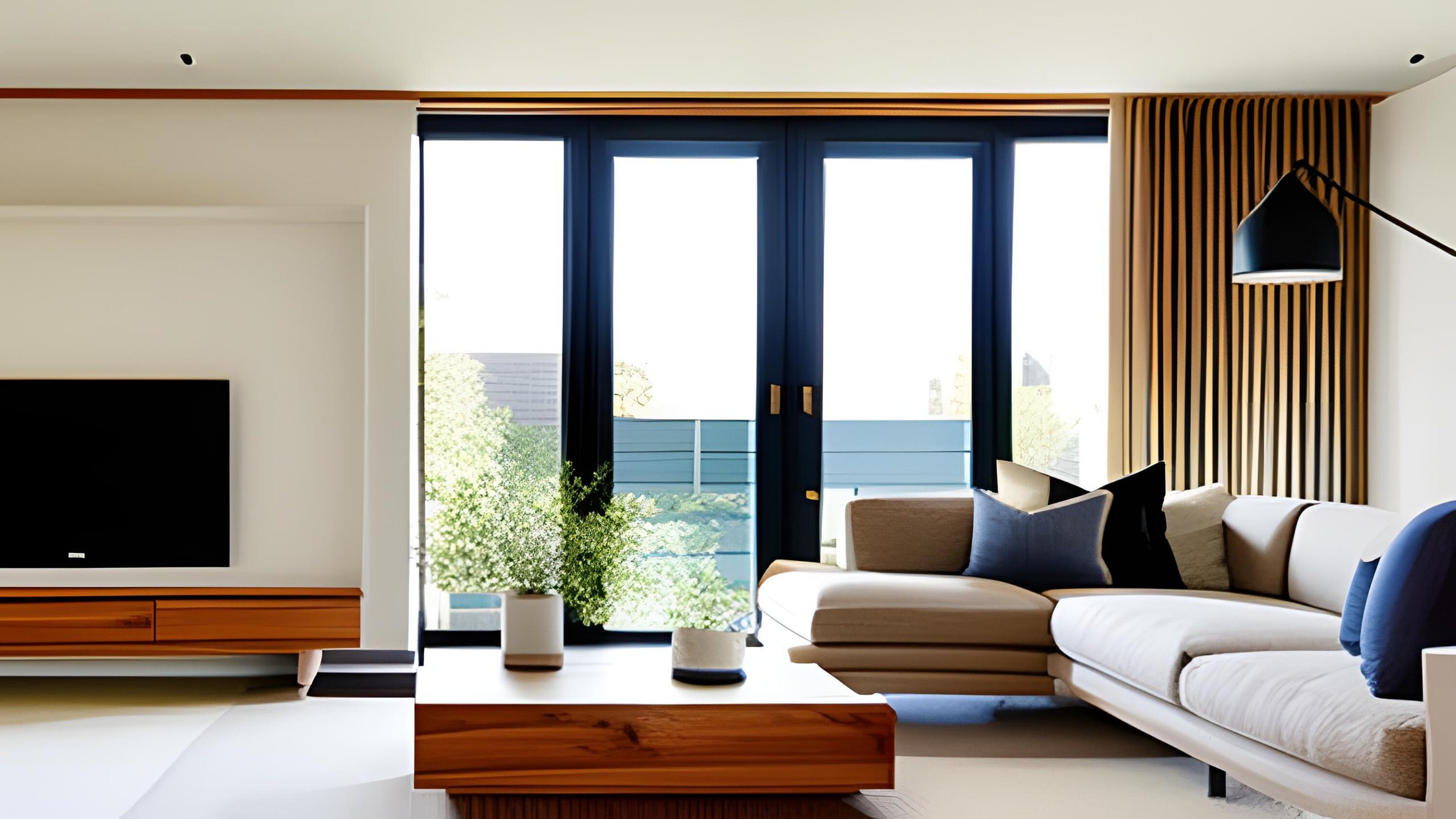 Living Room Zoom Background With Window, Lawyer Zoom Backdrop ...