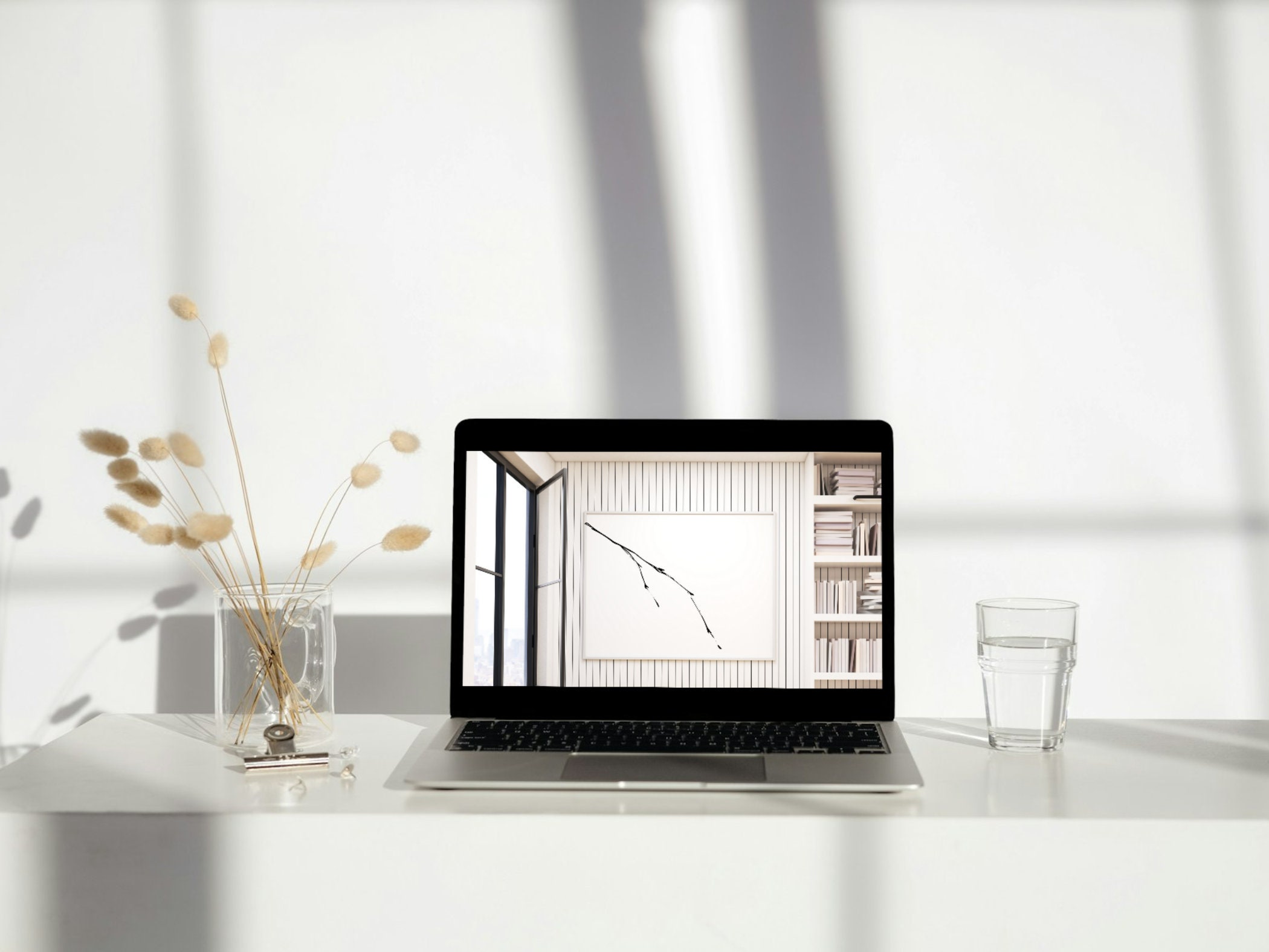 Home Office Zoom Background, Backdrop Art, Digital Zoom Background ...