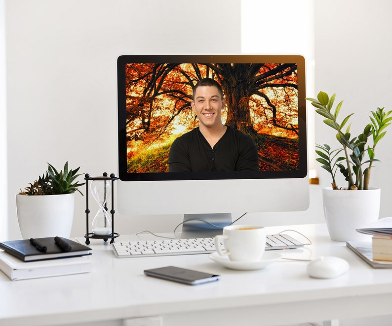 Forest Zoom Background, Fall Virtual Background, Microsoft Teams Trees ...