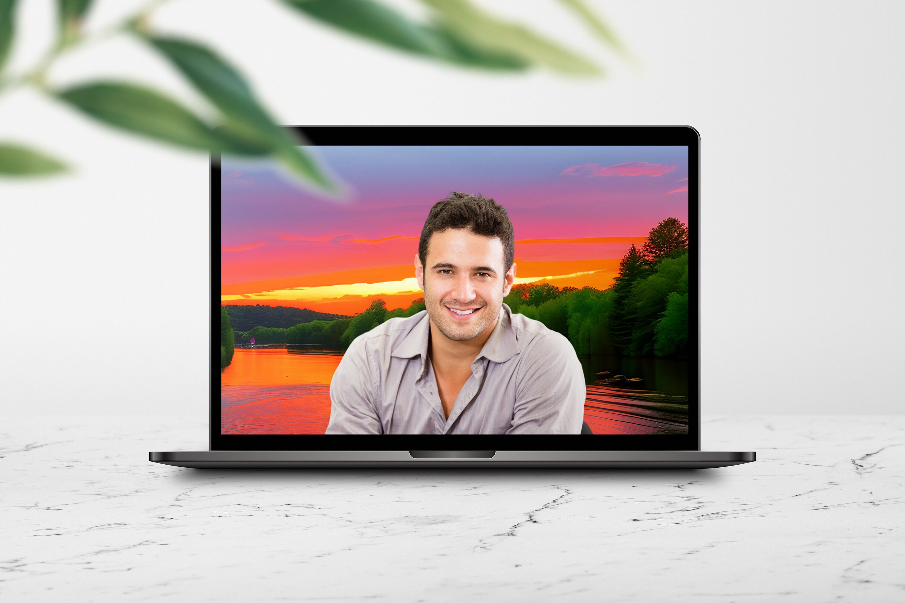 Sunset Zoom Background, Work From Home Office Backdrop, Photography ...