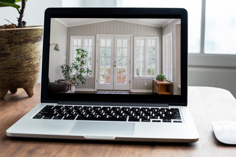 Bright White Windows Zoom Background for Video Calls, Home Office ...