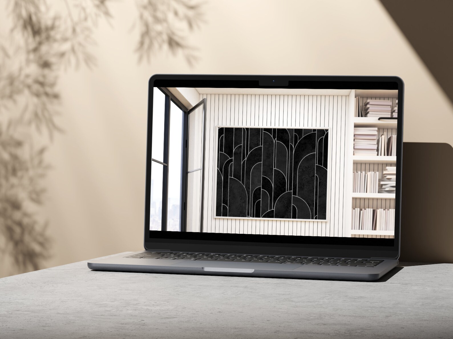 Office Wall Zoom Background, Home Office Backdrop, Zoom Meeting Virtual ...