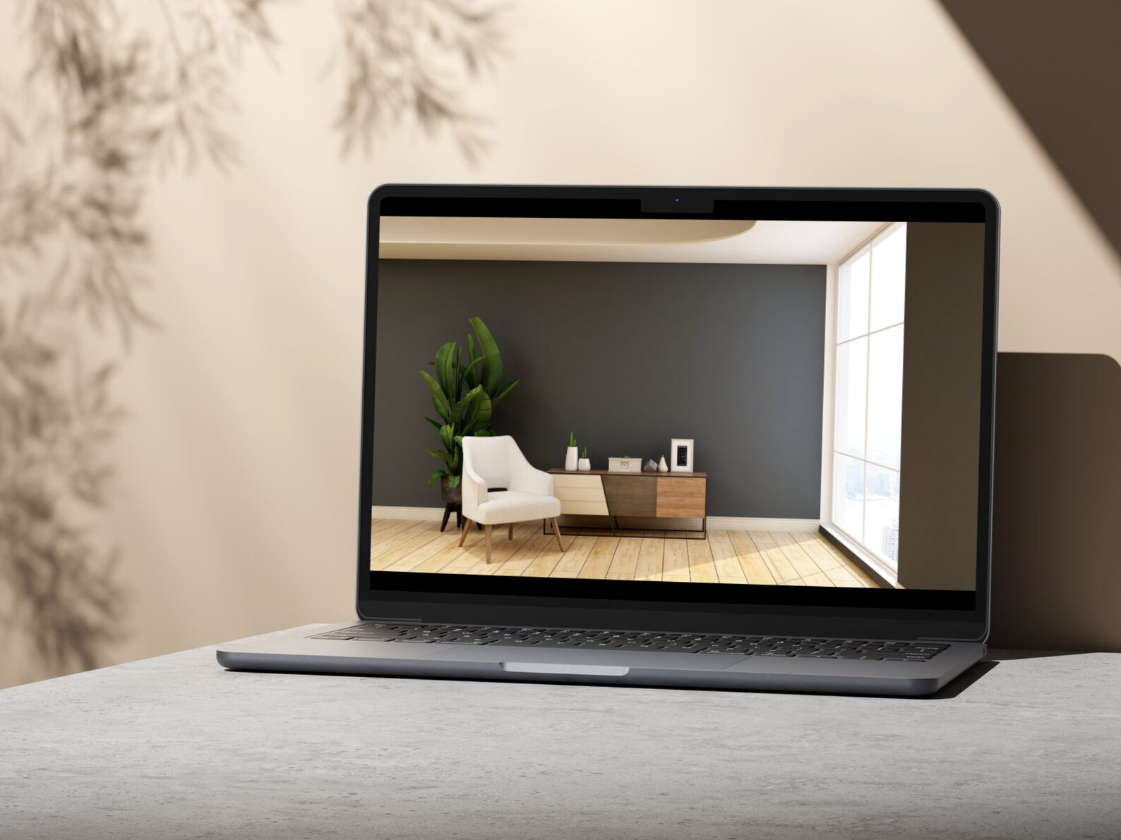 Virtual Zoom Background Modern Office, Microsoft Teams Digital Backdrop ...