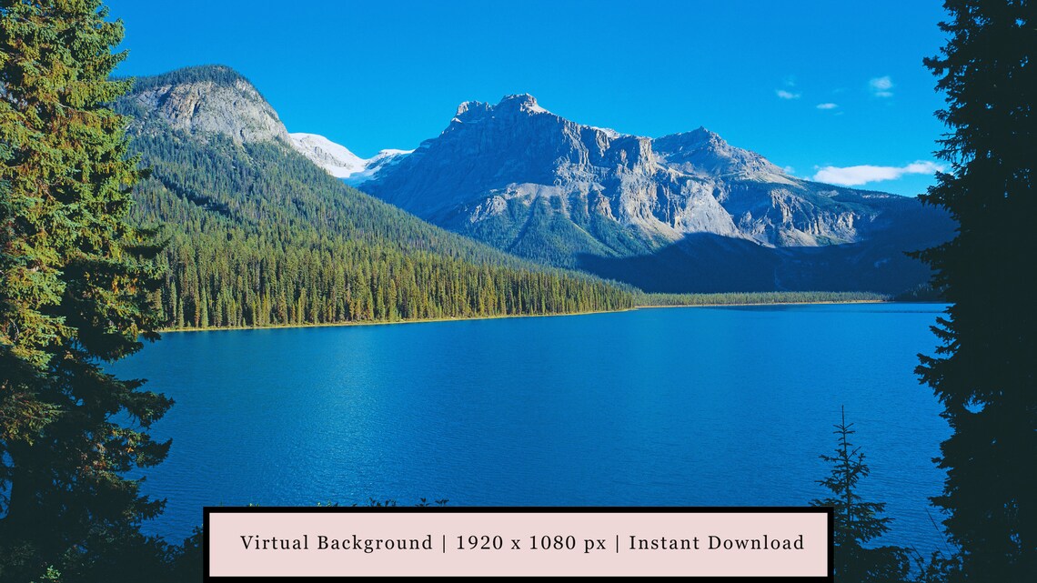 Zoom Background Mountains and Lake, Microsoft Teams Virtual Background ...