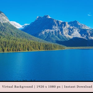 Zoom Background Mountains and Lake, Microsoft Teams Virtual Background ...