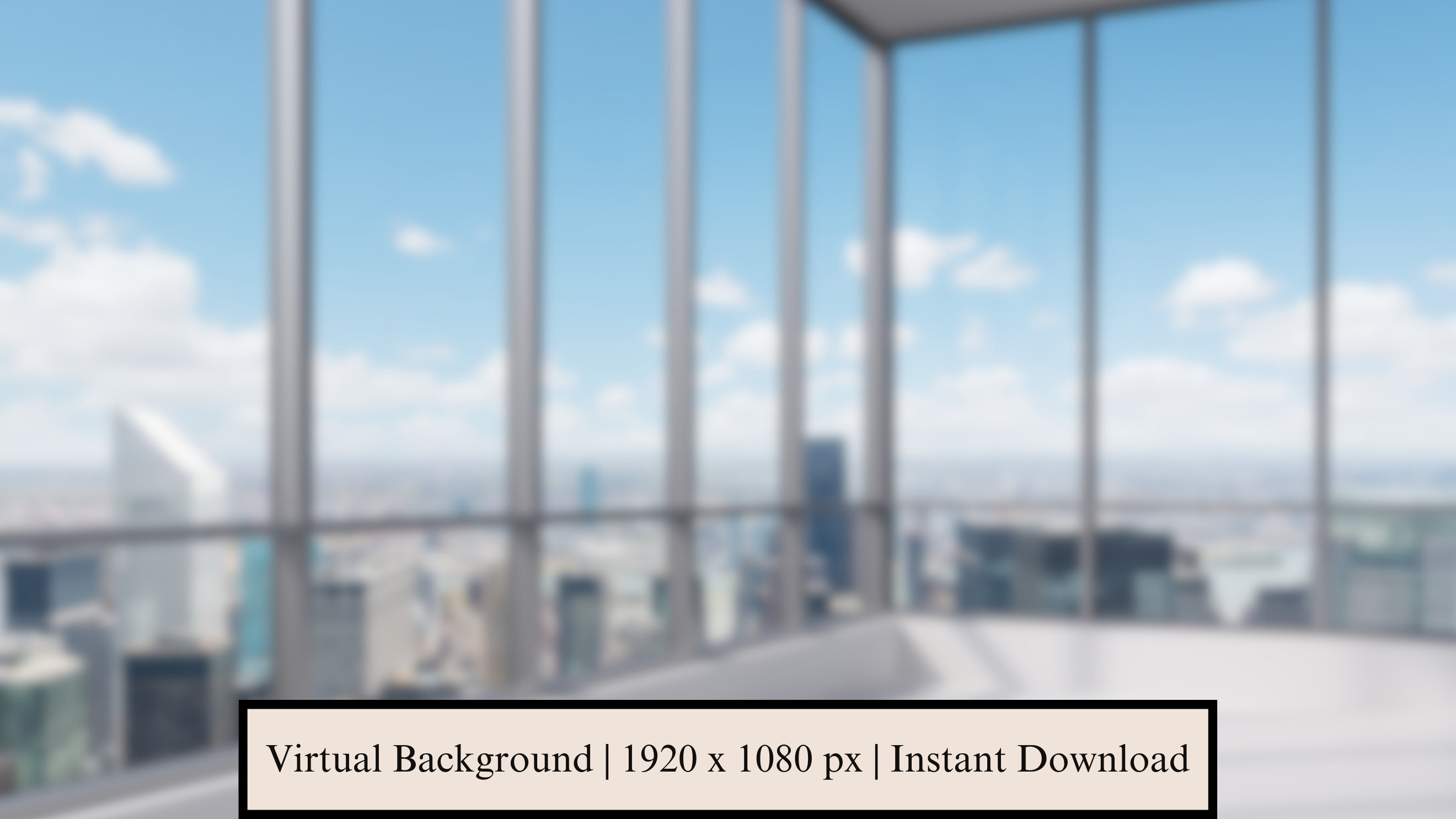 Digital Zoom Background City, Blurred Home Office Virtual Background MS ...