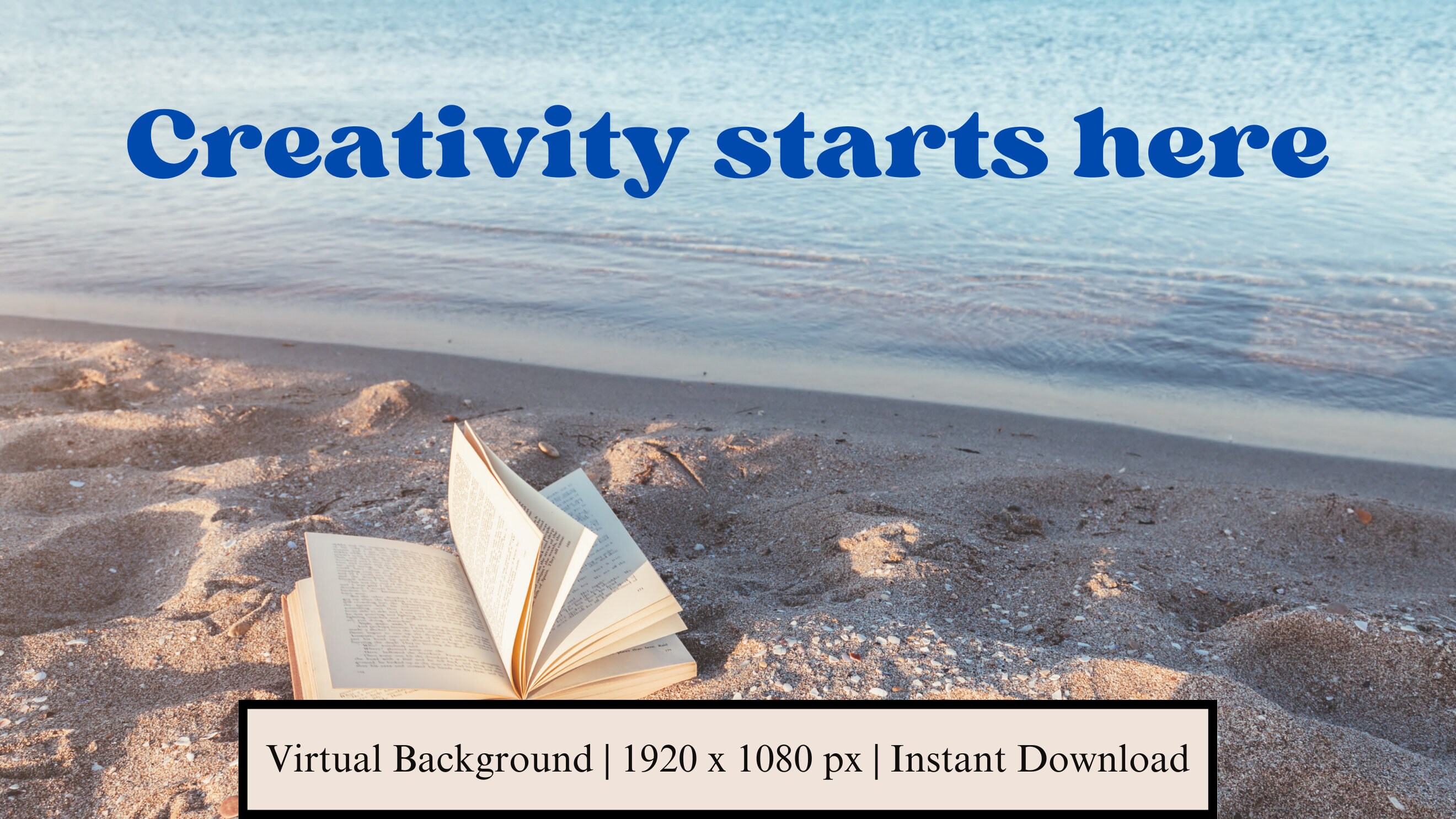 Creative Beach Virtual Background, Digital Zoom Background for ...