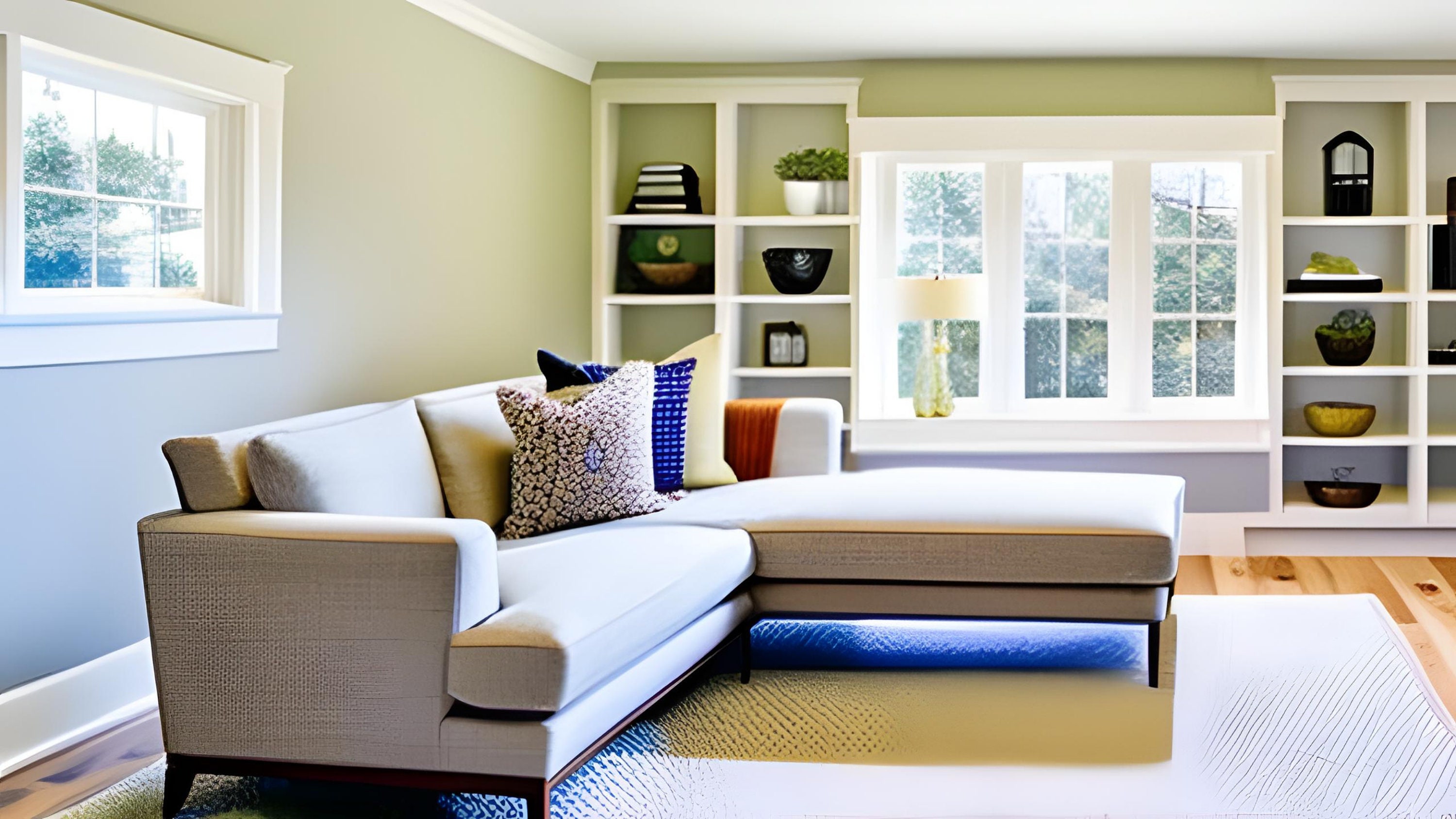 Bright Home Background With Couch and Window, Zoom Virtual Background ...