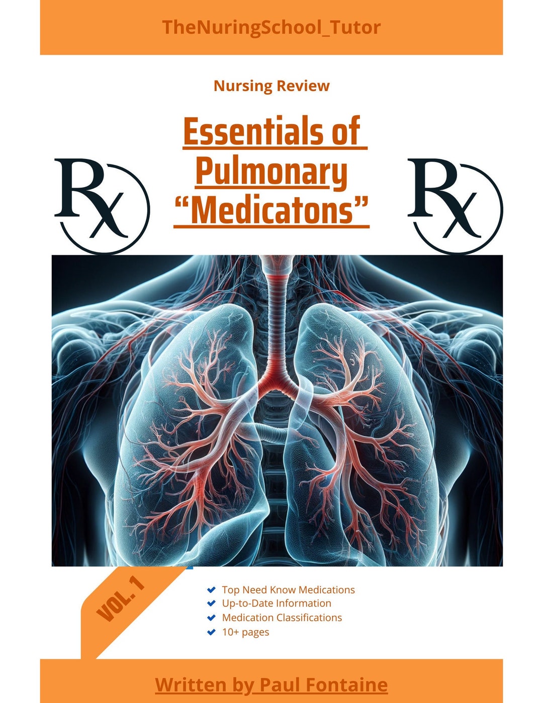 Essentials of Pulmonary Medications Nursing School Notes Study Guide - Etsy