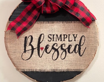Simply Blessed Welcome Sign - Etsy