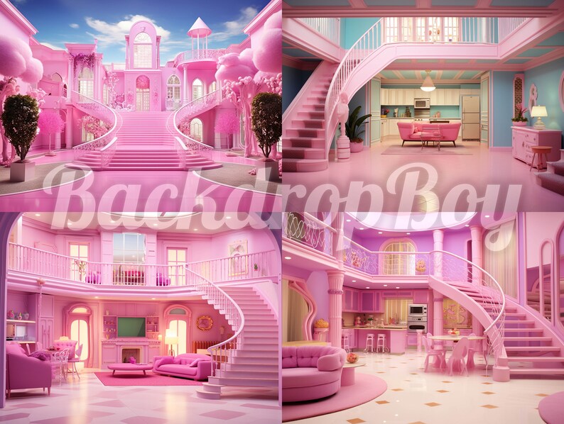 Barbie Digital Backdrop, Pink Backdrop, Photography Background, Barbie ...
