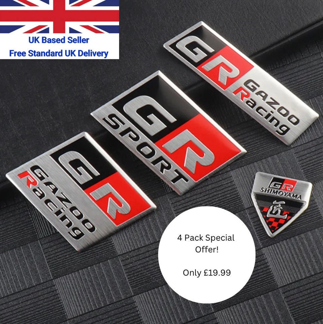 GR Gazoo Racing Emblem Sticker Decal 4 Pack High-quality Tuning & Car ...