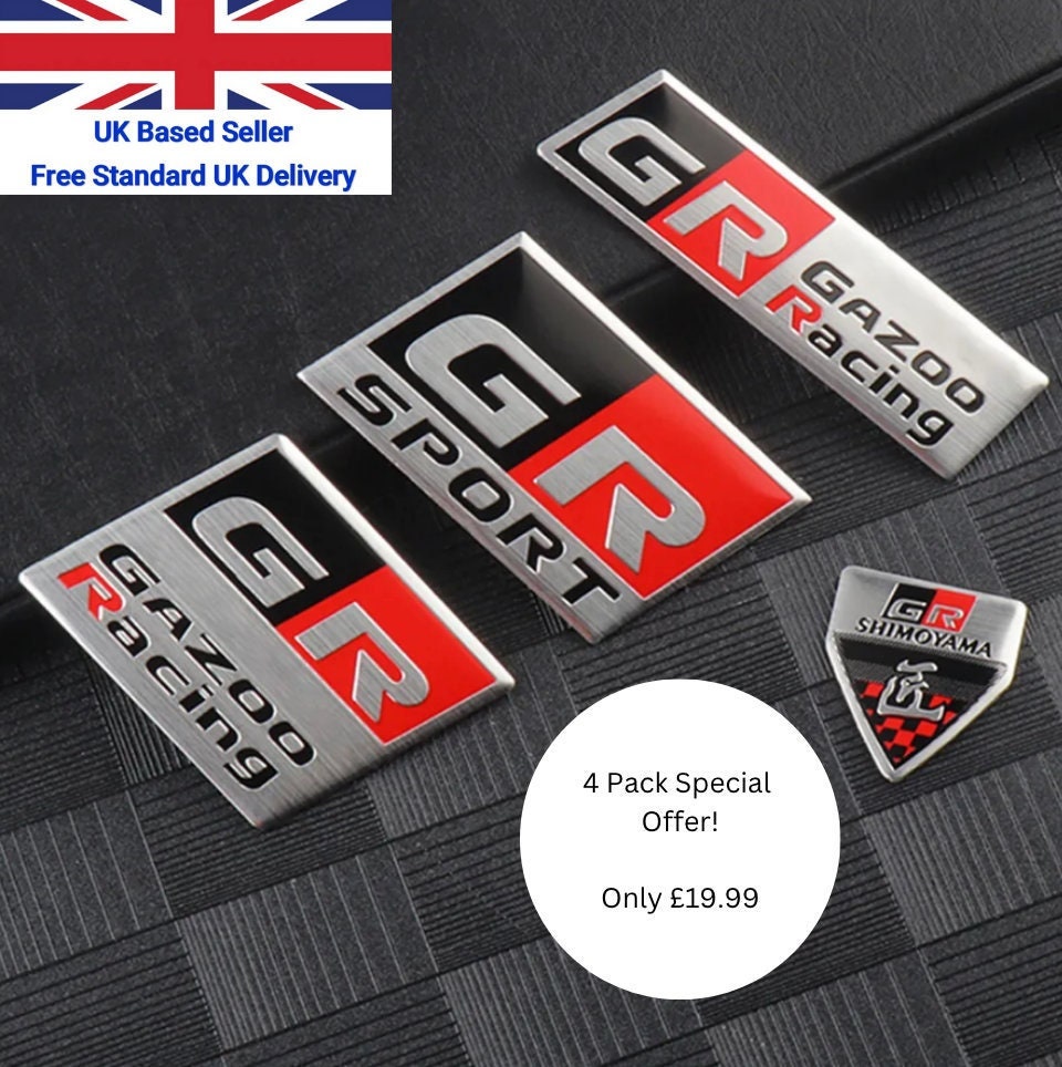 GR Gazoo Racing Emblem Sticker Decal 4 Pack High-quality Tuning & Car ...