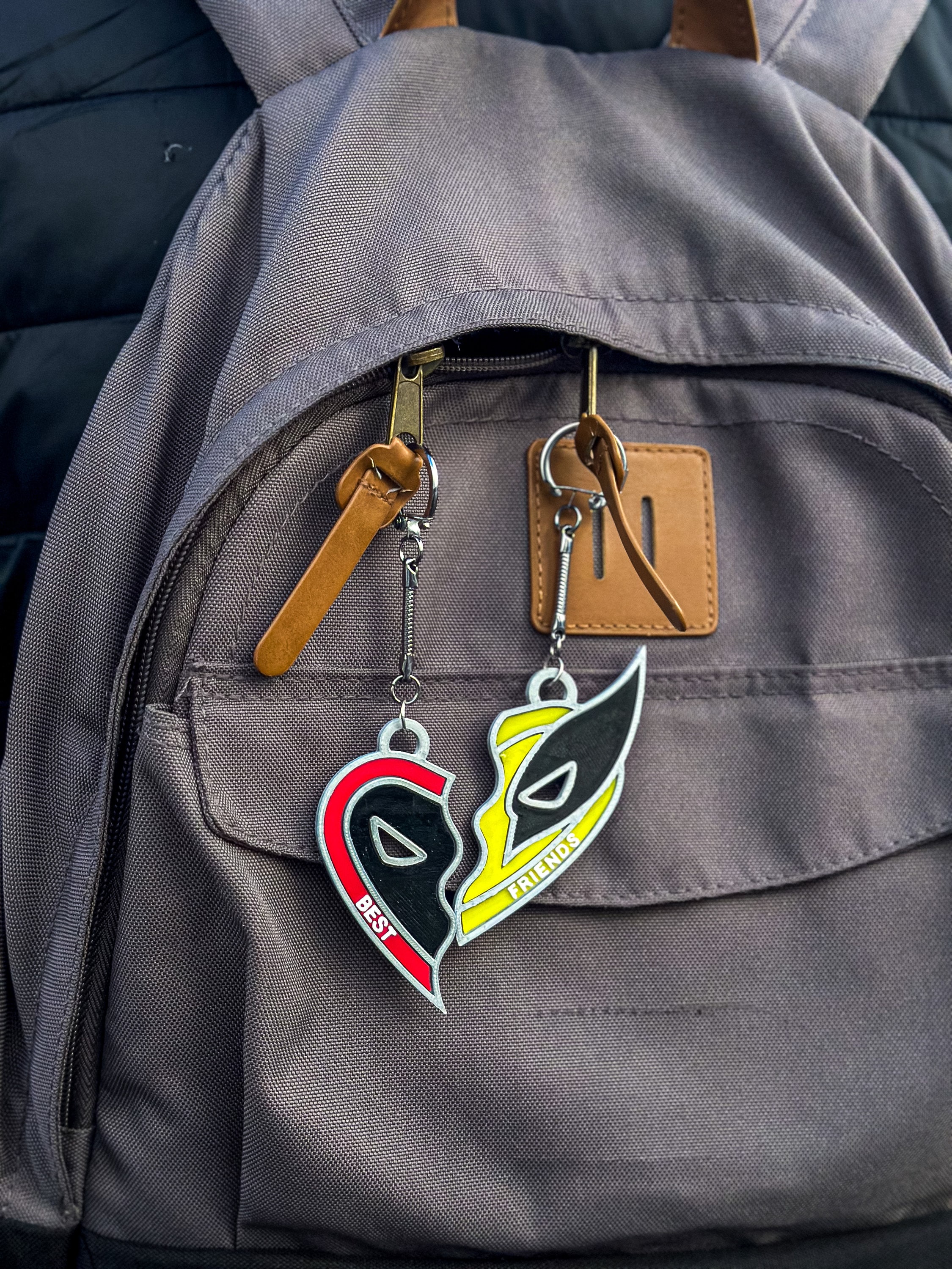 Marvel Deadpool and Wolverine Pendant Keychain Gift for Him Gift for ...