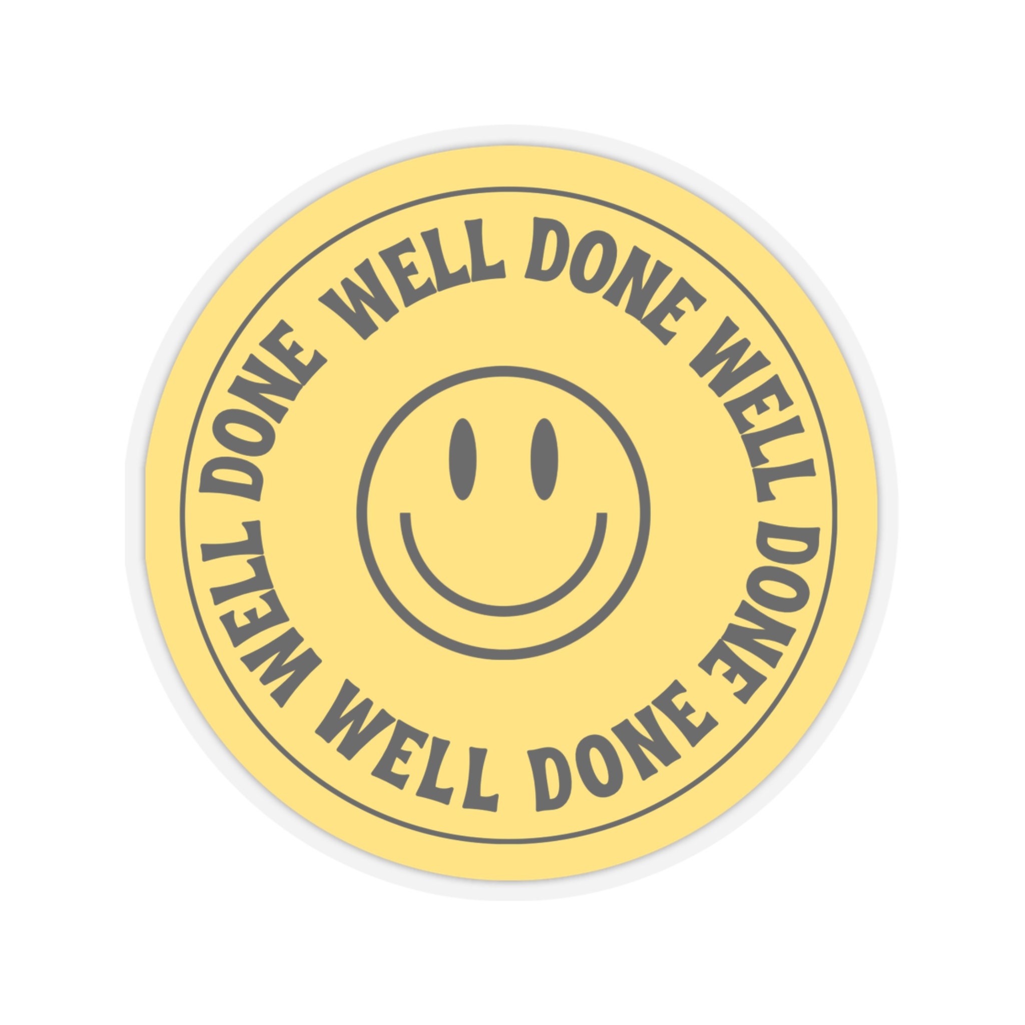 Well Done Smiley Face Kiss-cut Stickers - Etsy