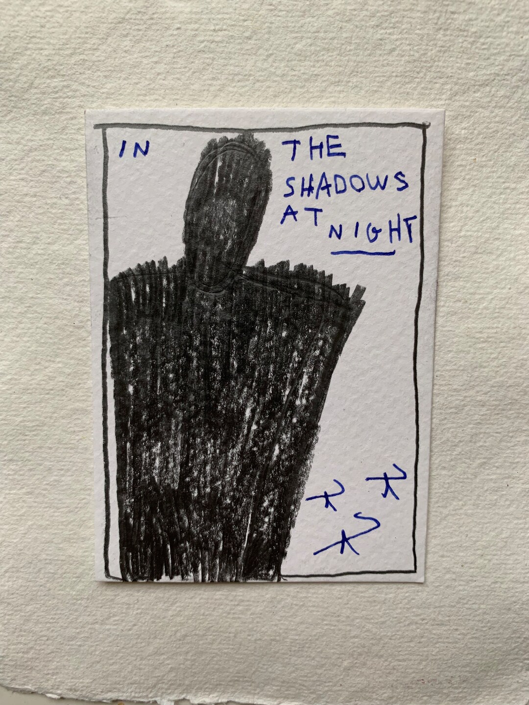 Shadows at Night - Mini Original Illustration / Drawing [exclusive 1of1 ...