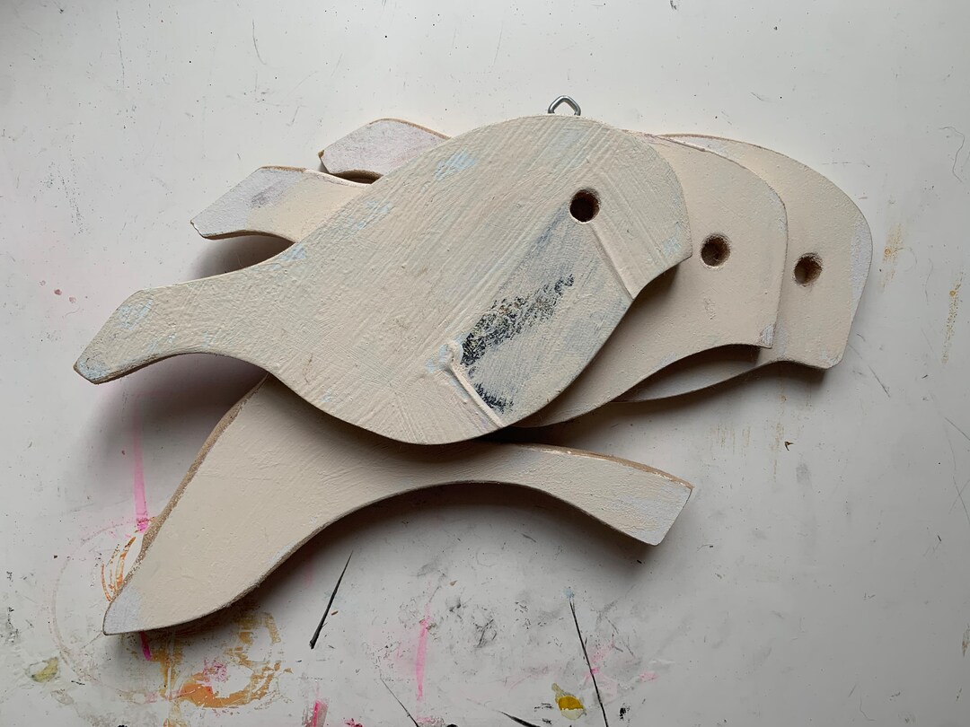 3 Seated Birds reclaimed MDF Wood Decorative Hanging - Etsy