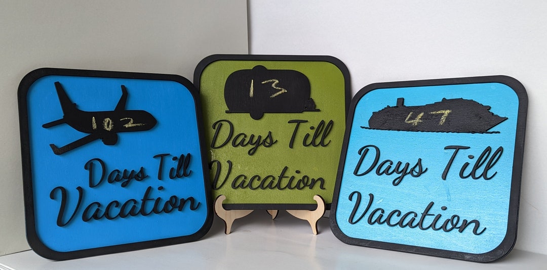 Vacation Countdown Wall Decor Vacation Count Down Decor Plane Decor ...