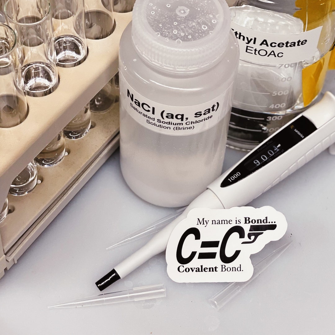 Bond… Covalent Bond. Vinyl Laminated Sticker (waterproof!) - Etsy