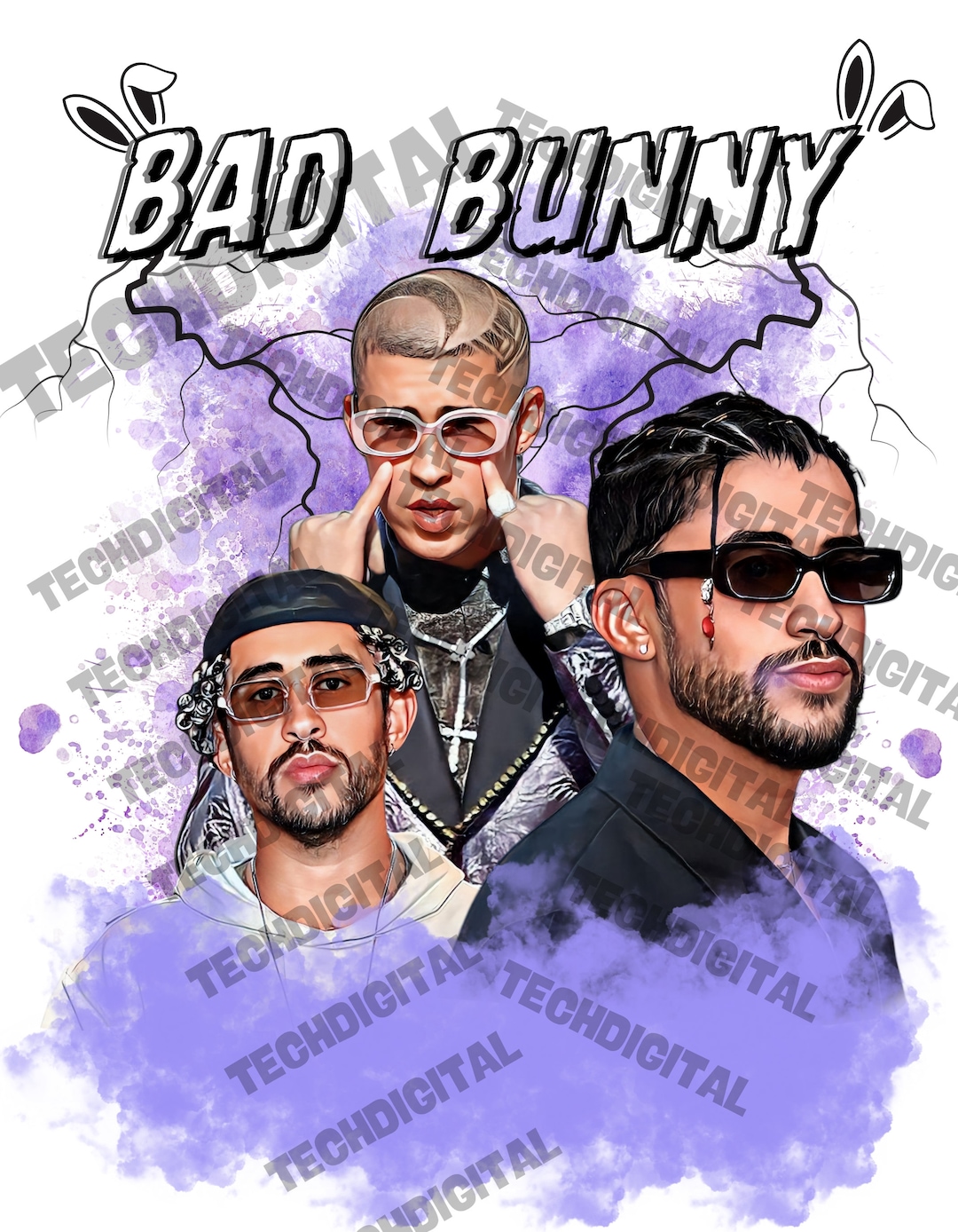 Bad Bunny Png - Etsy