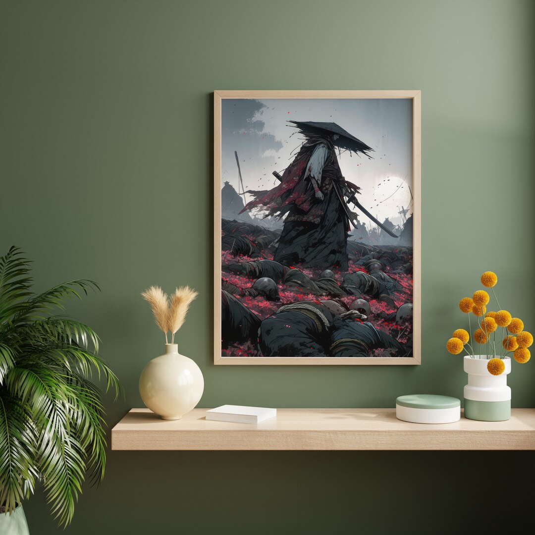Victorious Samurai, Battlefield Victory, Japanese Poster Art - Etsy