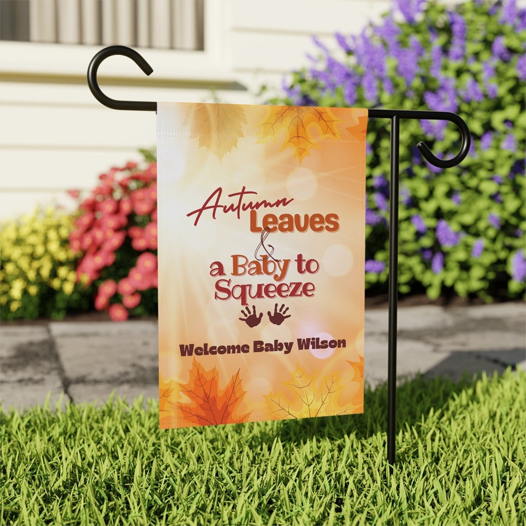 Fall Welcome Home Baby Banner Baby Shower Decor Custom Garden Flag ...
