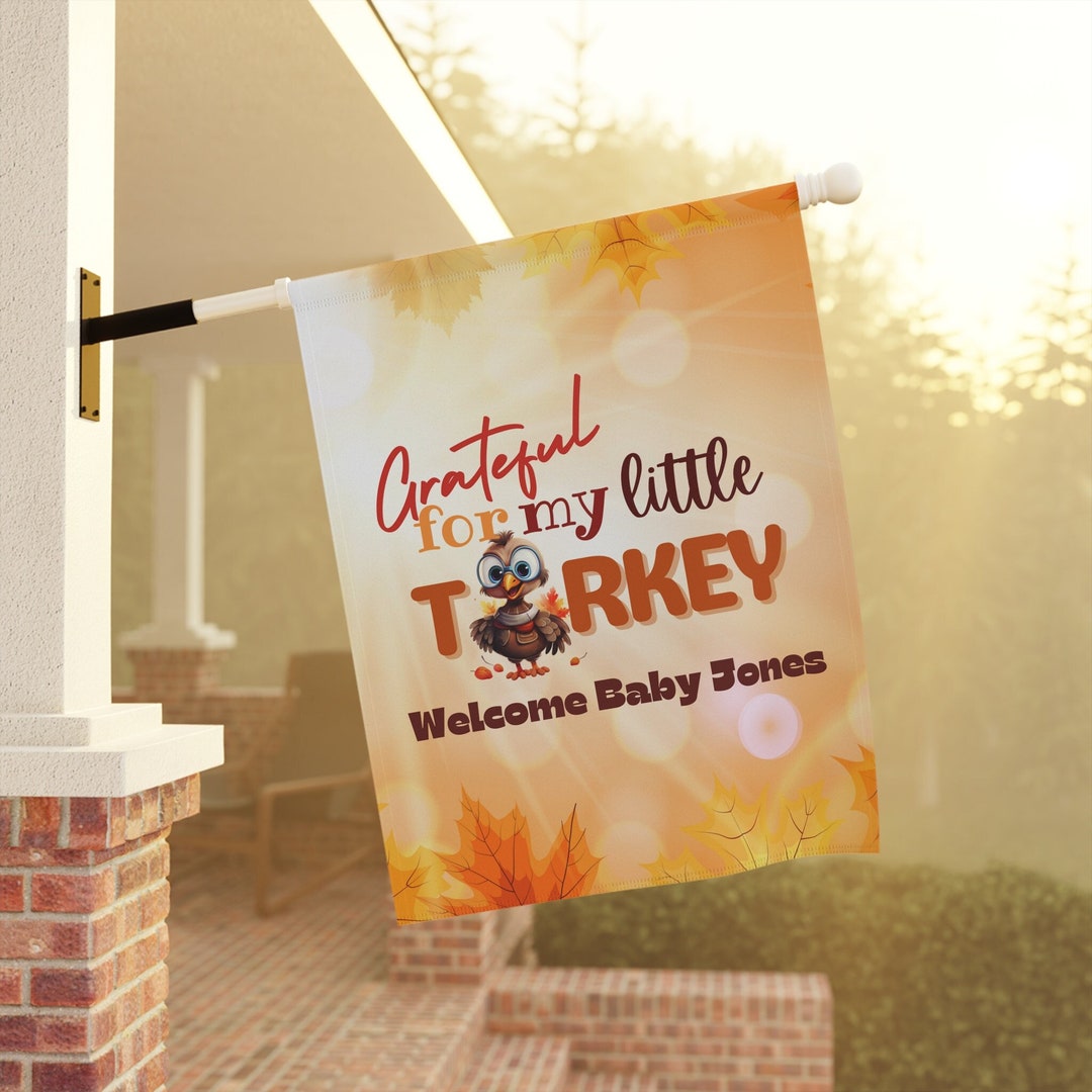 Thanksgiving Welcome Home Baby Banner Fall Baby Shower Decor Custom ...