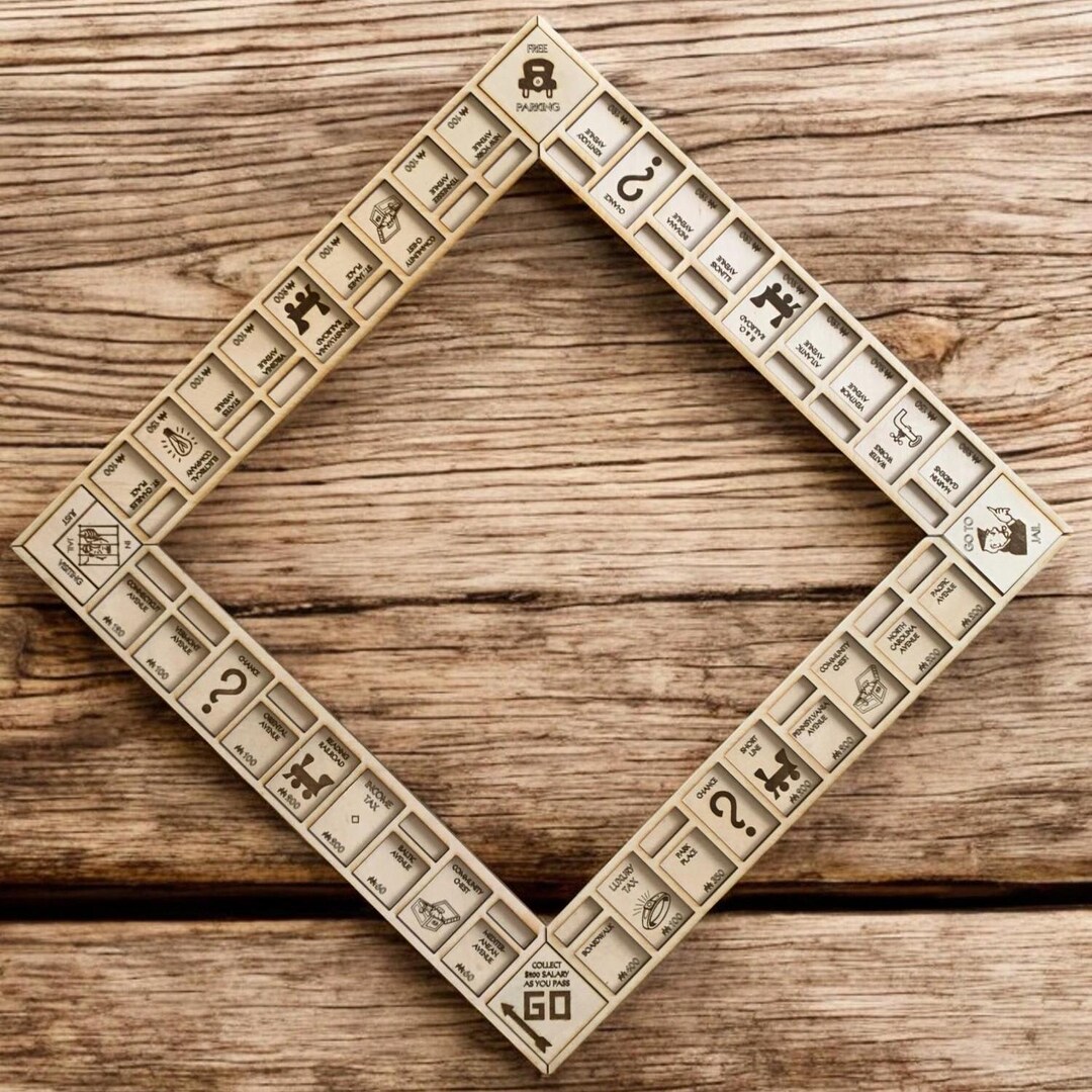 Rustic Monopoly Board - SVG - Etsy