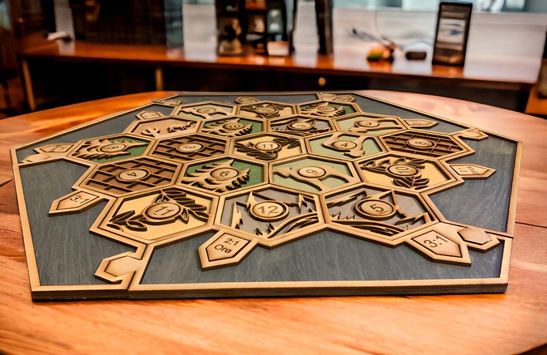 Artisan Settlers of Catan Board - Etsy