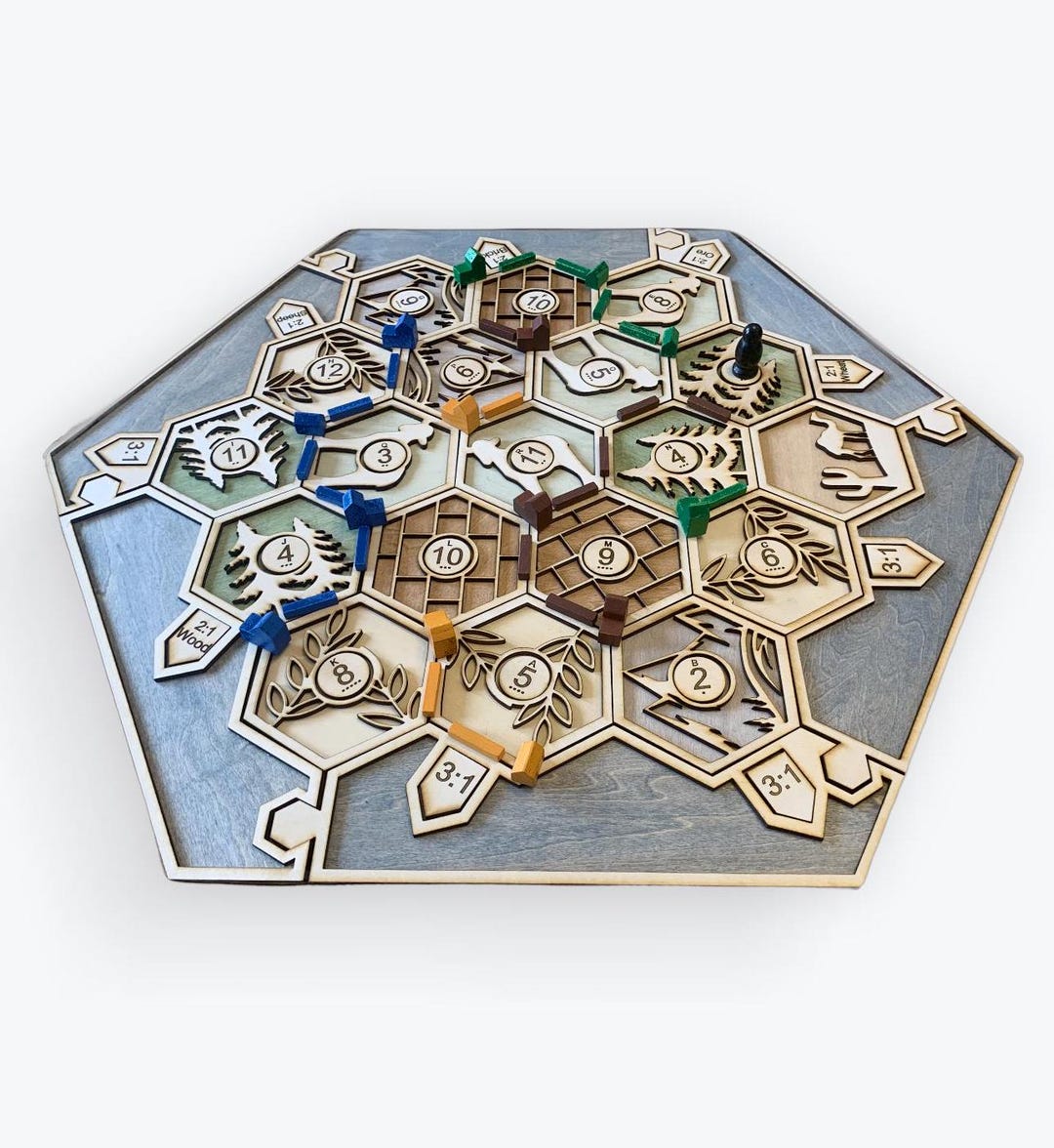 Artisan Settlers of Catan Board SVG - Etsy