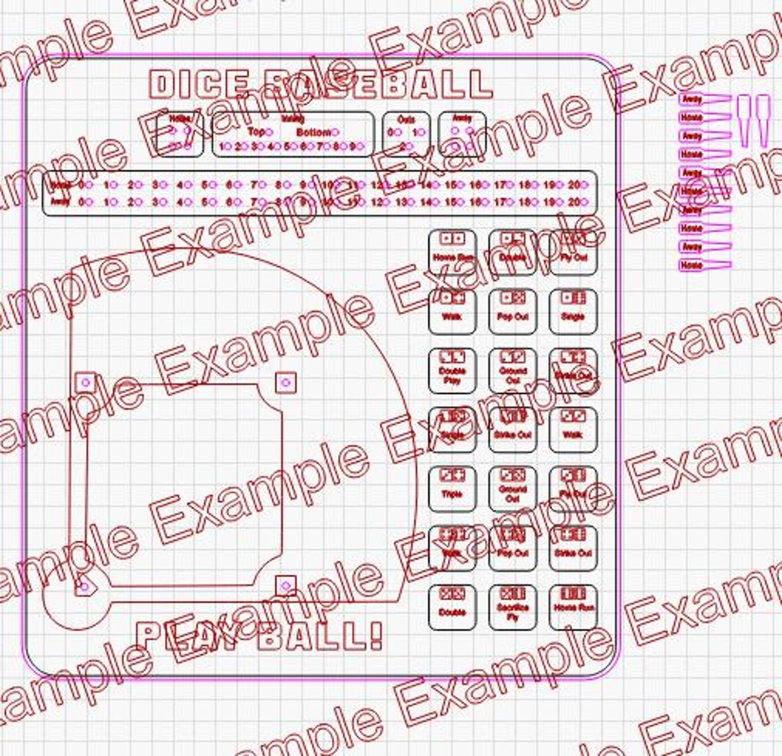 Dice Baseball - SVG - Etsy