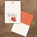 Autumn Maple Leaf Notecard Thank You Card With Fall Watercolor Art ...