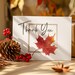 Autumn Maple Leaf Notecard Thank You Card With Fall Watercolor Art ...