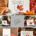 Autumn Maple Leaf Notecard Thank You Card With Fall Watercolor Art ...