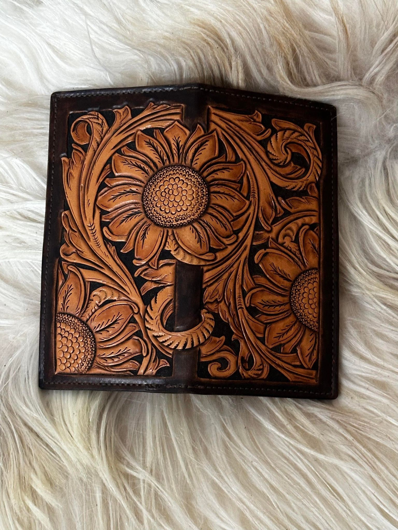 Wallet/checkbook-roper Style, All Hand Tooled. Wallet or Checkbook ...