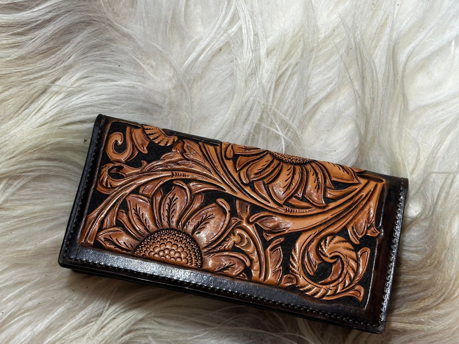Wallet/checkbook-roper Style, All Hand Tooled. Wallet or Checkbook ...
