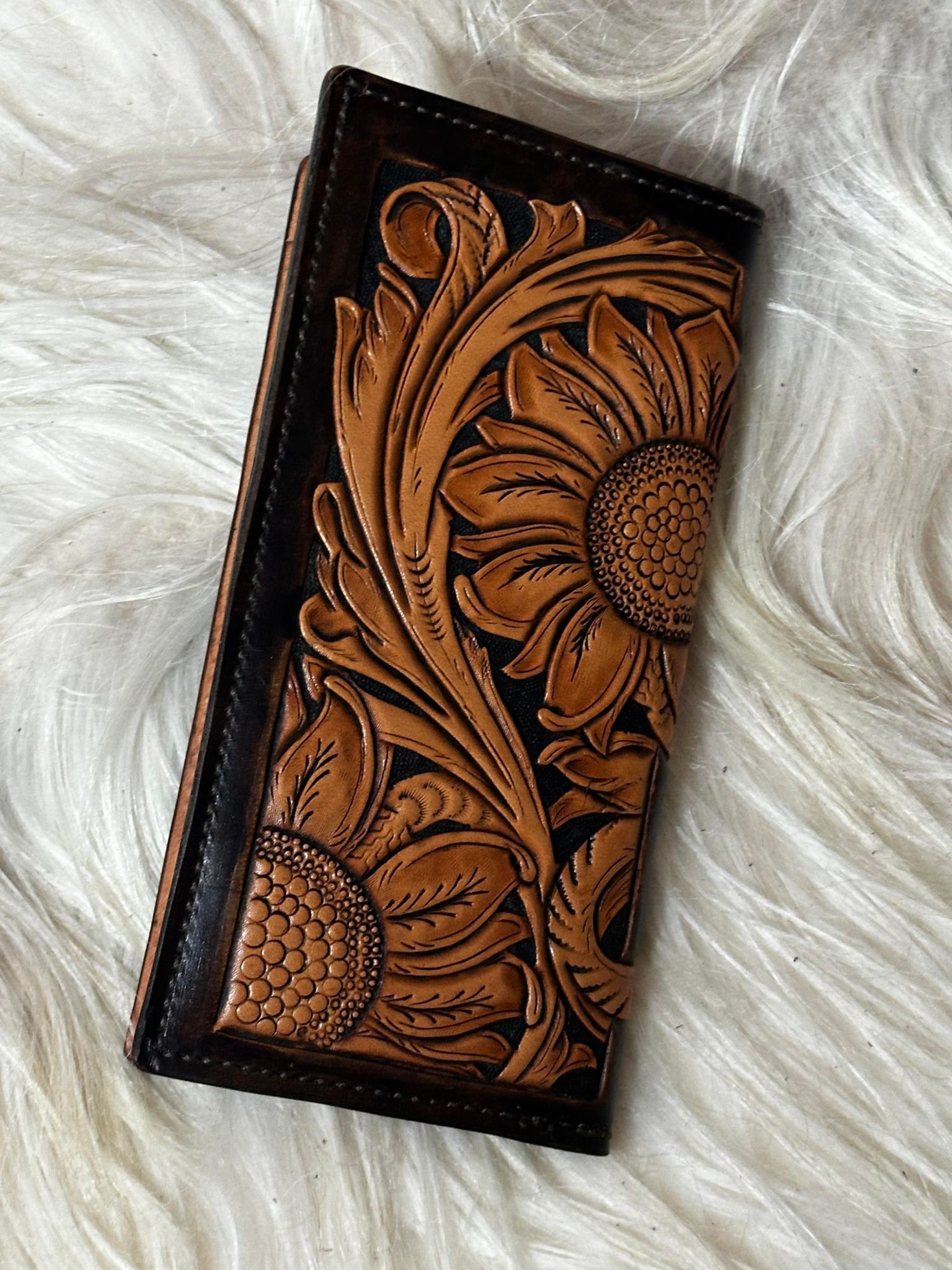 Wallet/checkbook-roper Style, All Hand Tooled. Wallet or Checkbook ...
