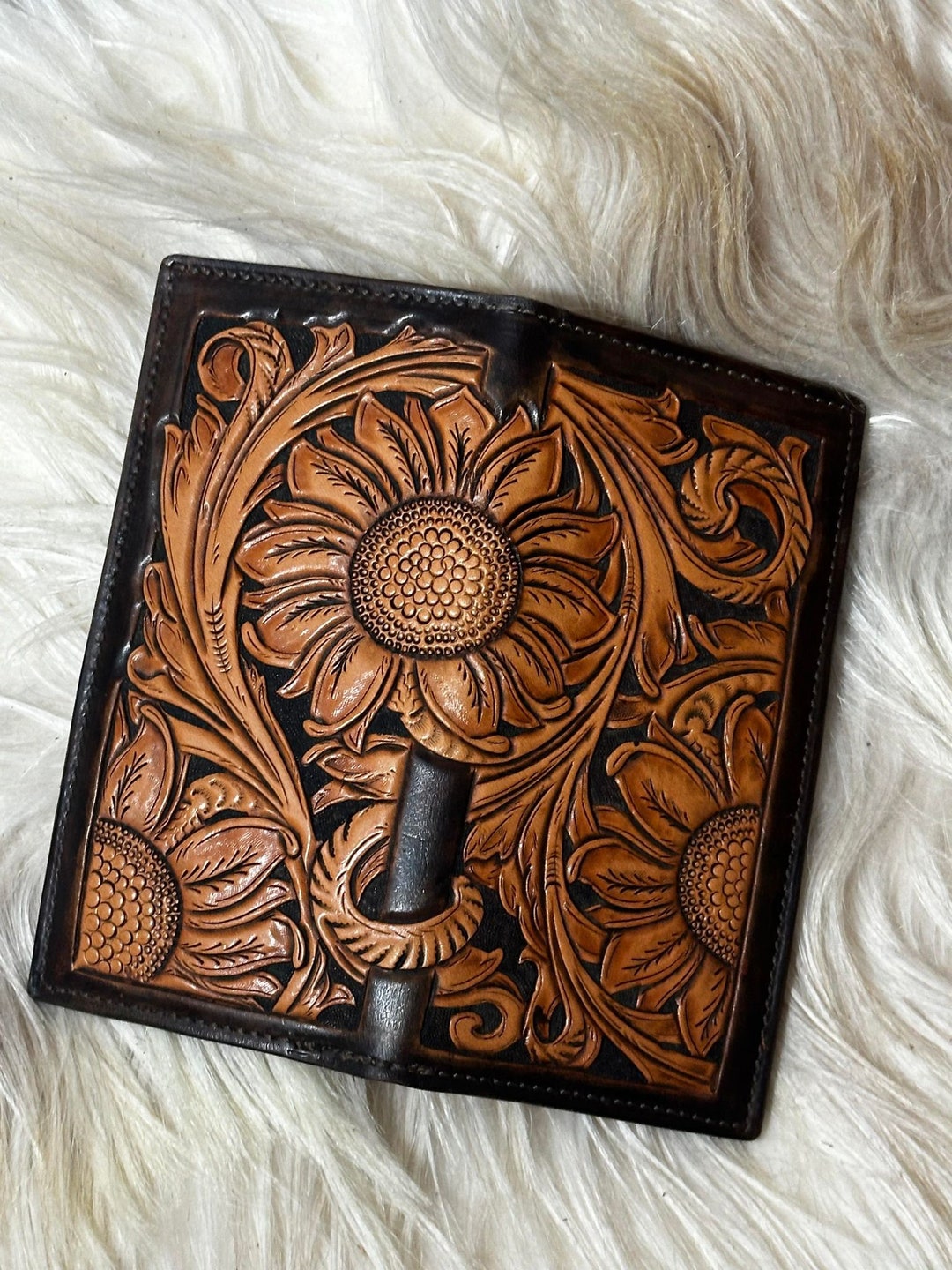 Wallet/checkbook-roper Style, All Hand Tooled. Wallet or Checkbook ...