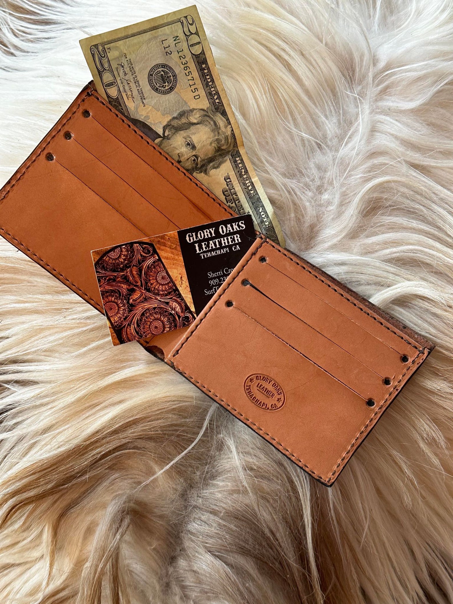 Billfold, Hand Tooled Leather, Hand Carved Wallet, Tooled Feather ...